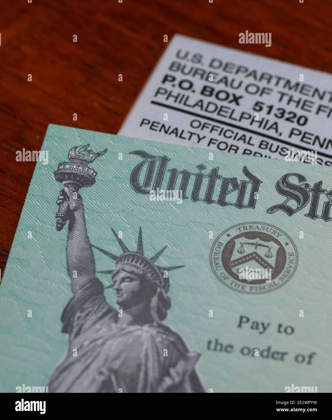 US Economic Impact Payment check Stock Photo - Alamy