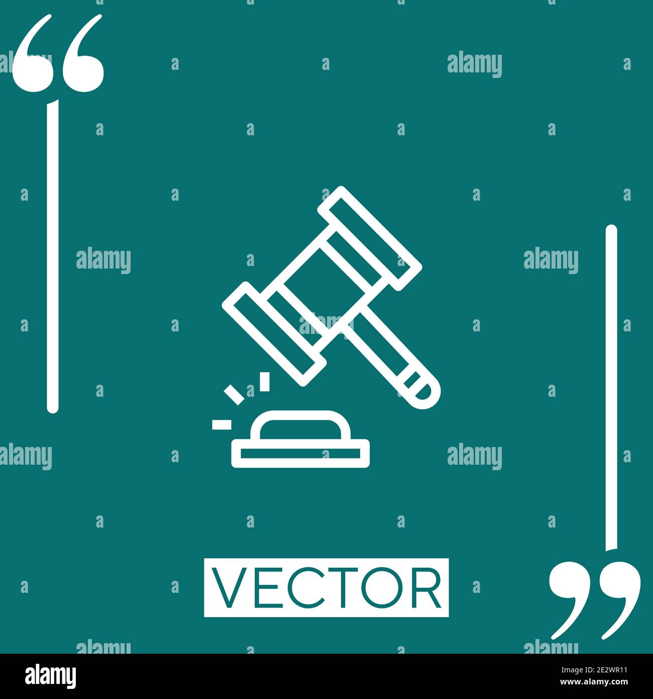 auction vector icon Linear icon. Editable stroke line Stock Vector ...