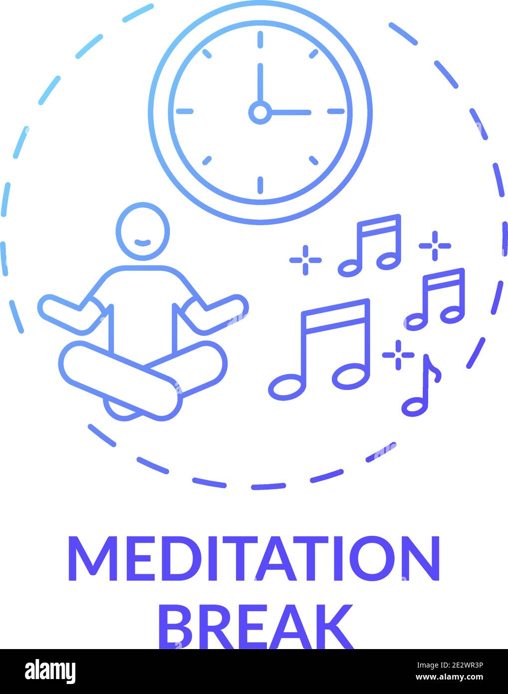 Meditation break concept icon Stock Vector Image & Art - Alamy