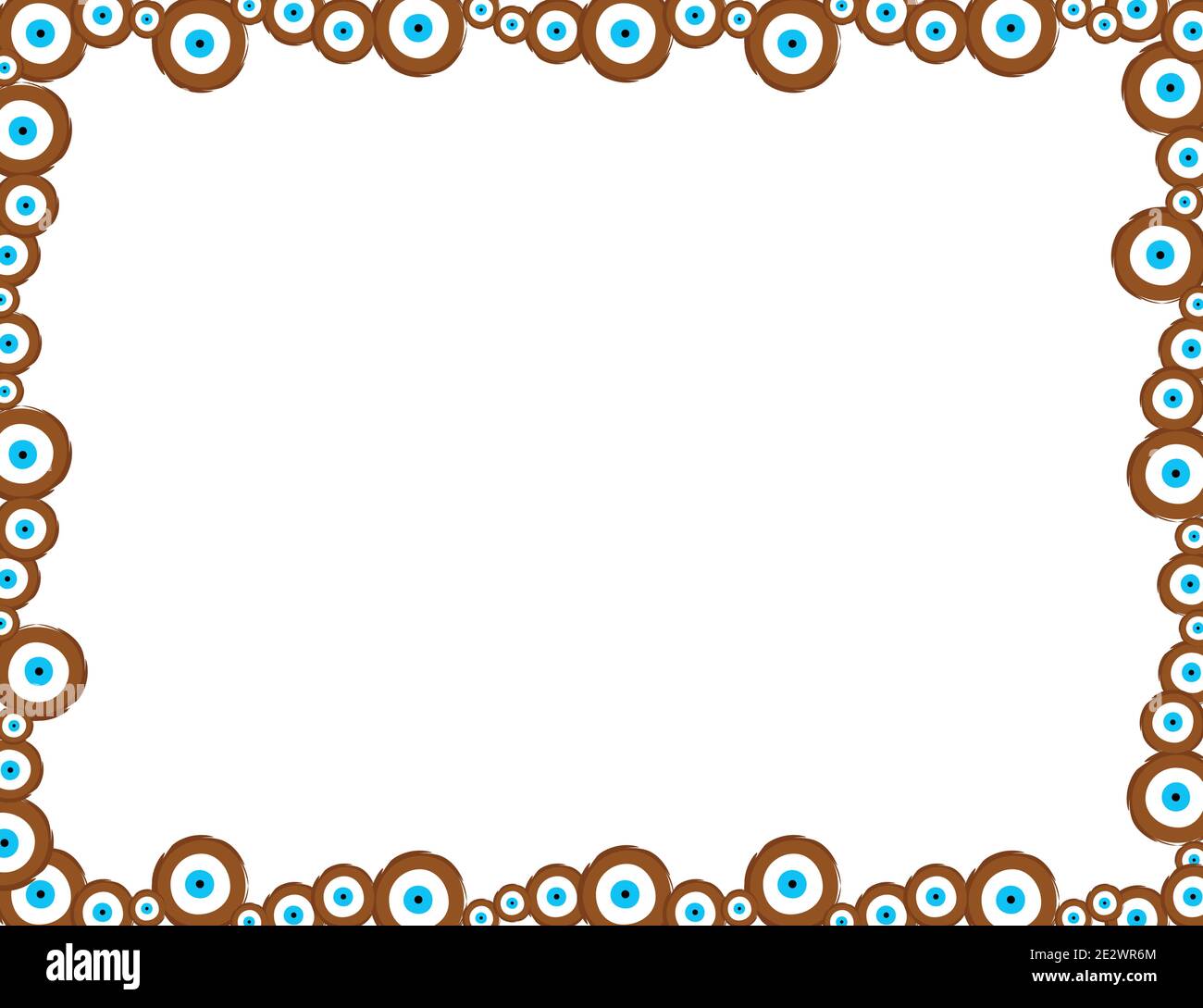 horizontal banner with brown evil eyes vector Stock Vector Image & Art ...