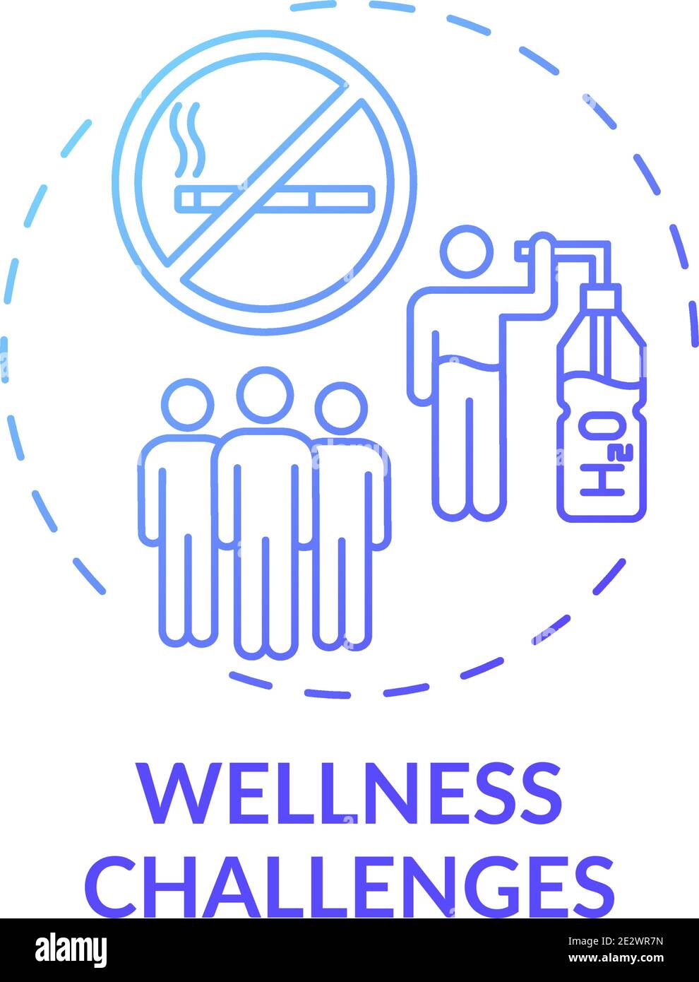 Wellness challenges concept icon Stock Vector Image & Art - Alamy