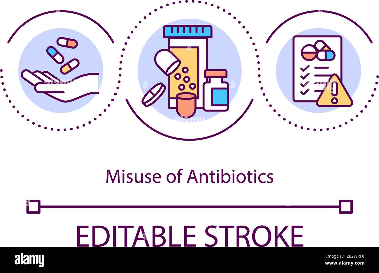Antibiotic abuse and misuse Stock Vector Images - Alamy