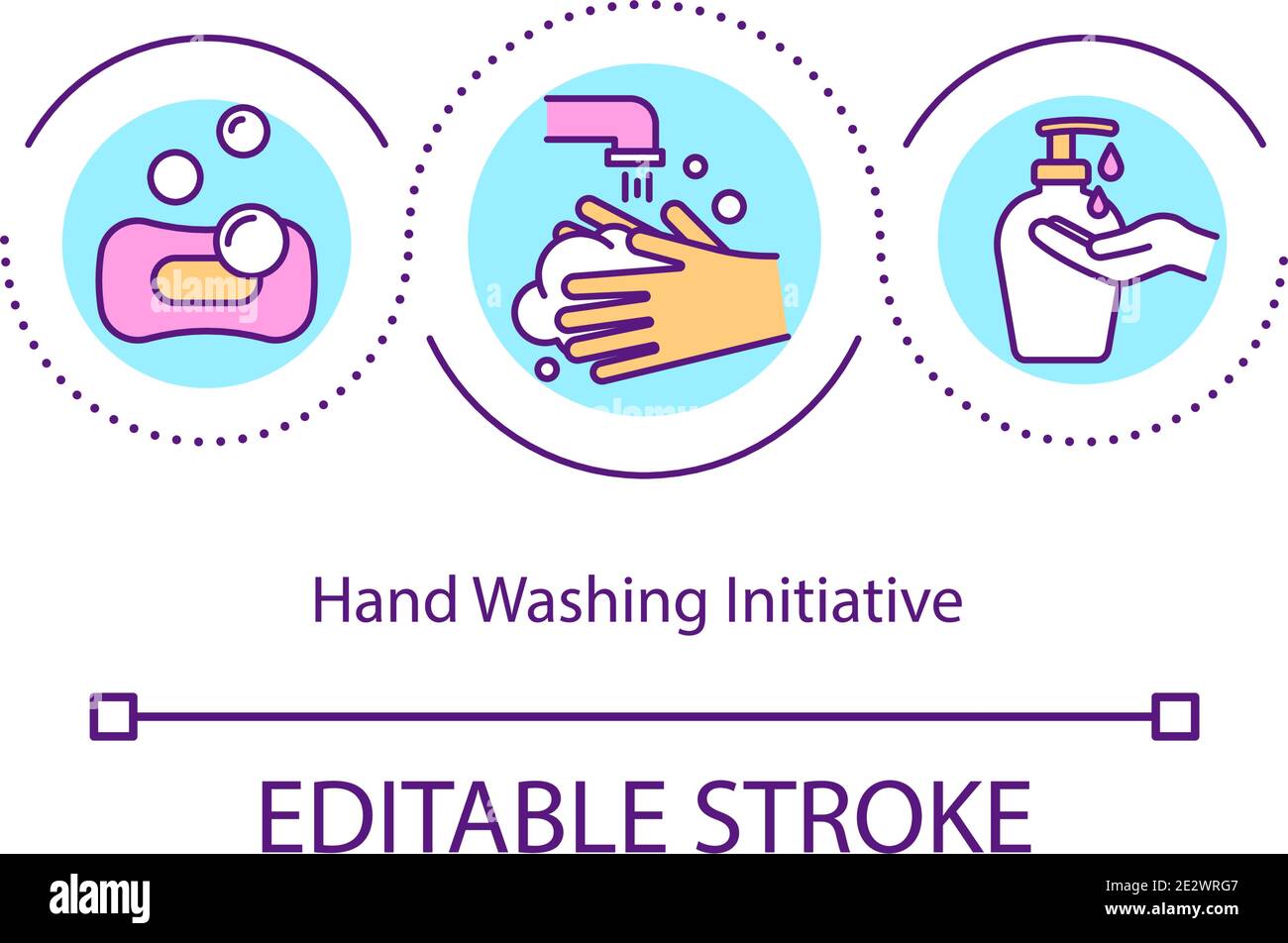 Hand washing initiative concept icon Stock Vector Image & Art - Alamy