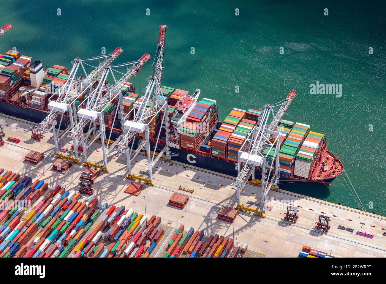 Southampton Docks UK’s second largest container terminal Stock Photo ...