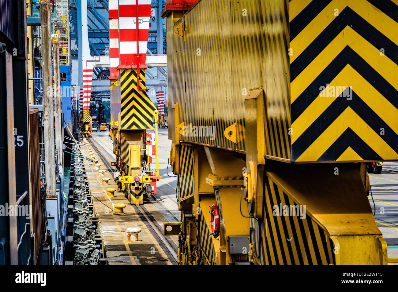 Southampton Docks UK’s second largest container terminal Stock Photo ...