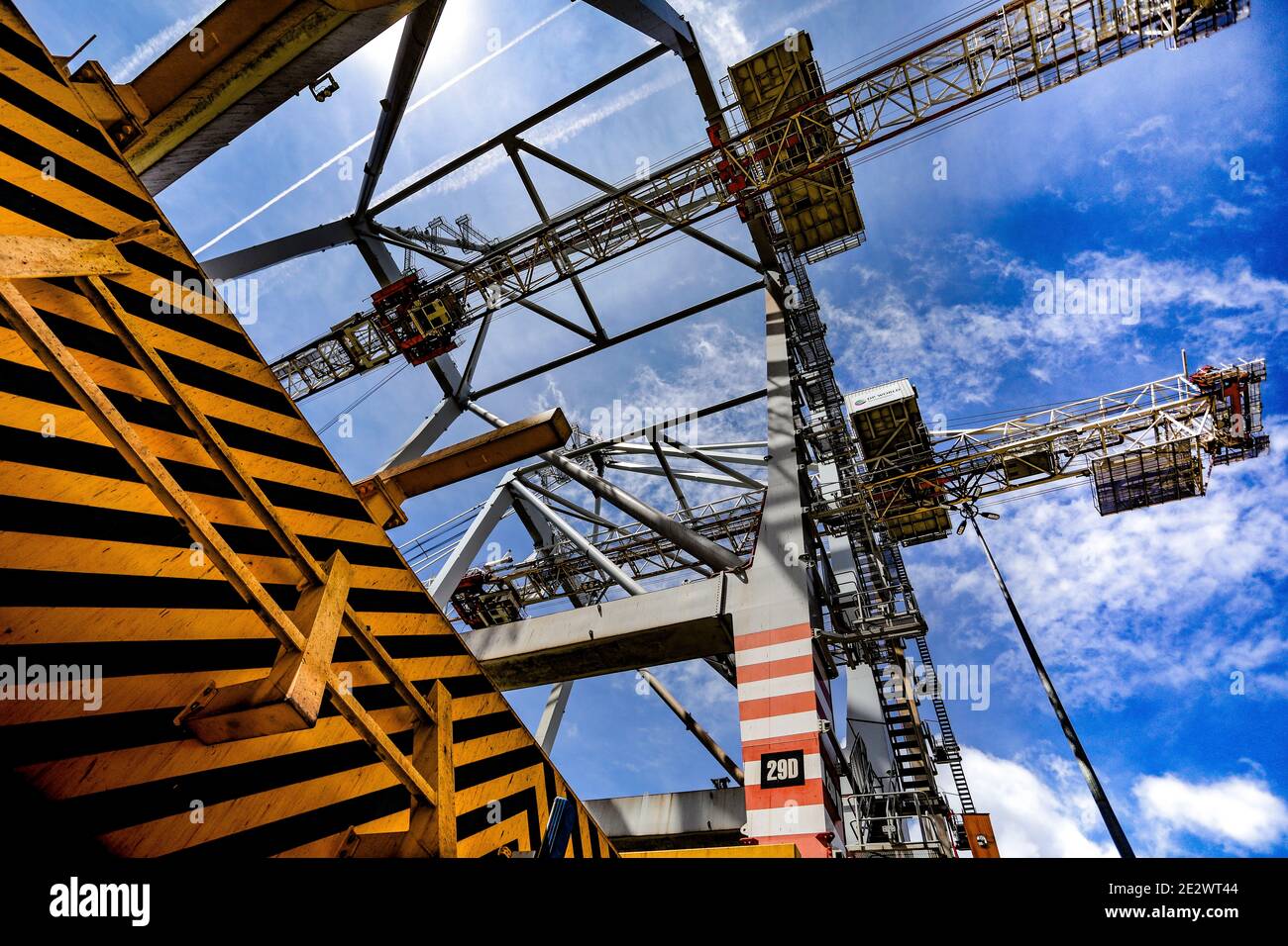 Southampton Docks UK’s second largest container terminal Stock Photo ...