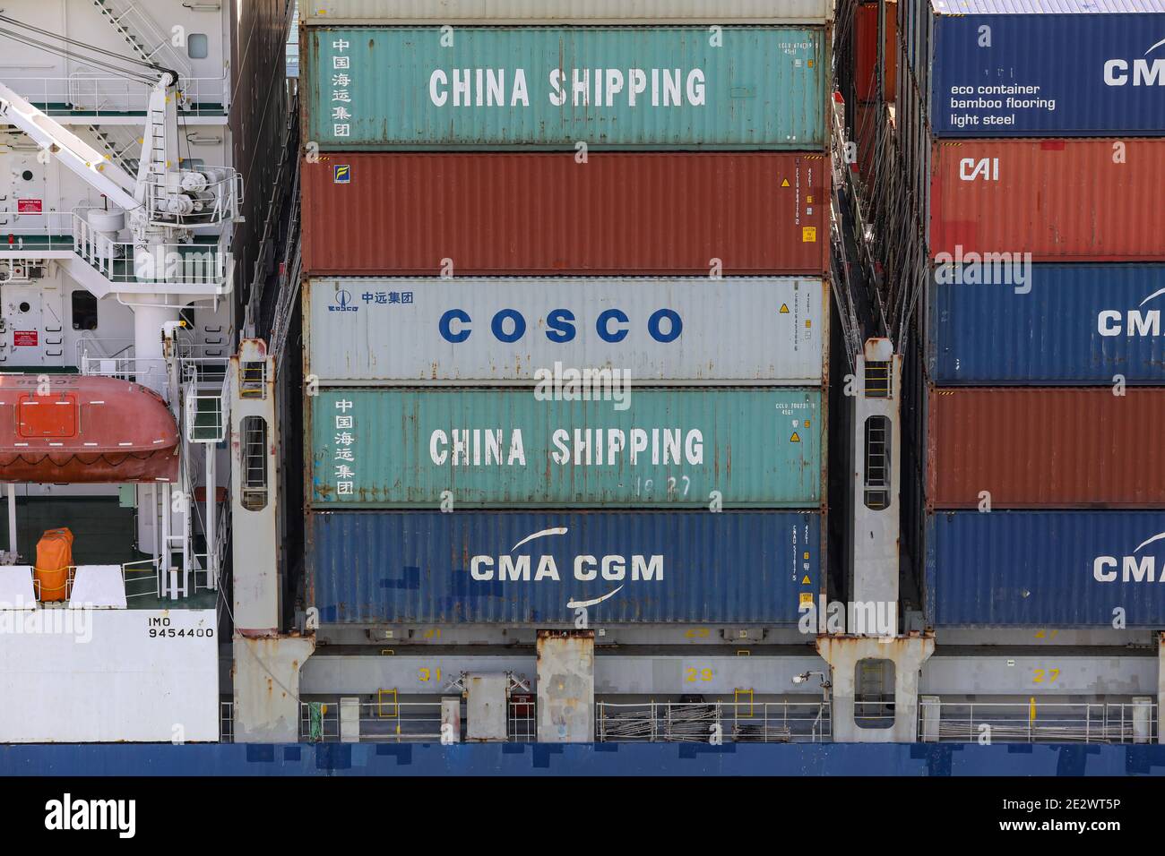 Southampton Docks UK’s second largest container terminal Stock Photo ...