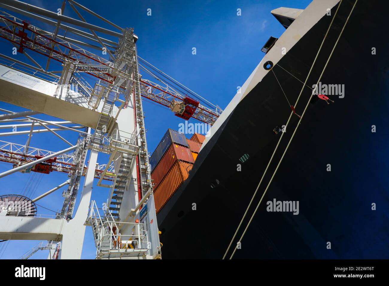 Southampton Docks UK’s second largest container terminal Stock Photo ...