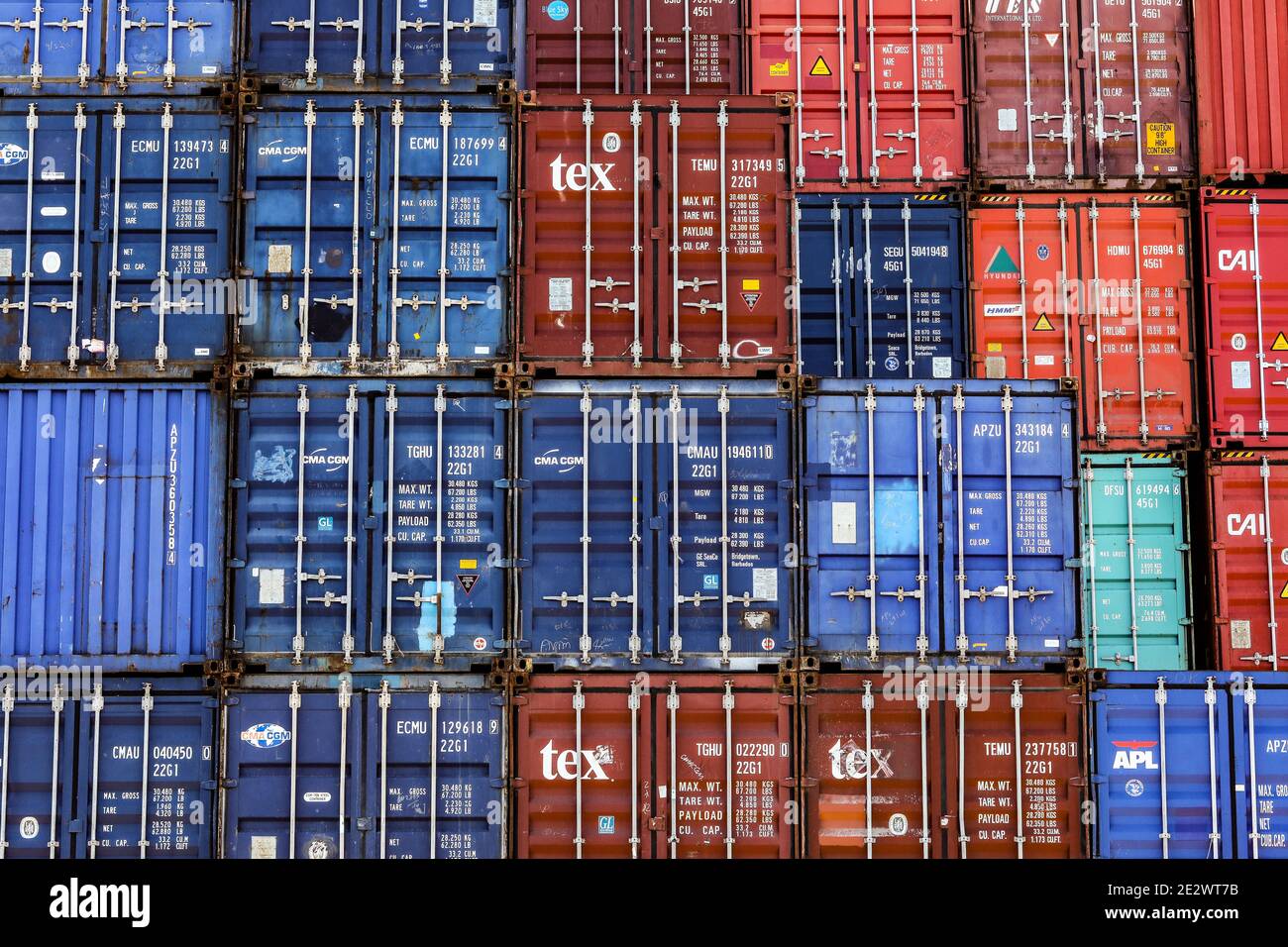 Southampton Docks UK’s second largest container terminal Stock Photo ...