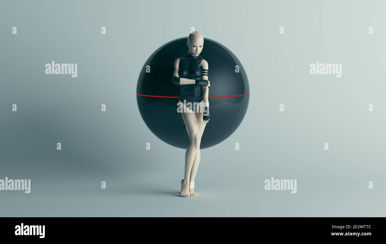 Female muscular illustration hi-res stock photography and images - Alamy