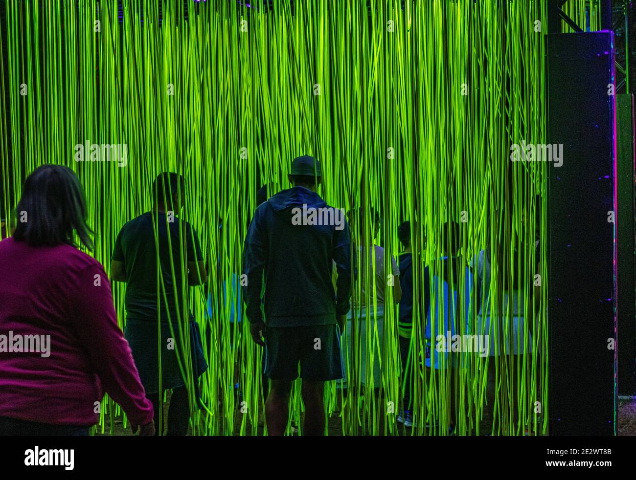 Interactive Illumination at Festival of Lights Stock Photo - Alamy