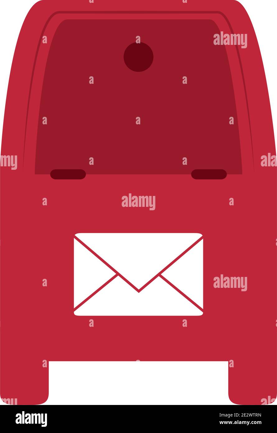 postal service, letterbox courier delivery related vector illustration ...