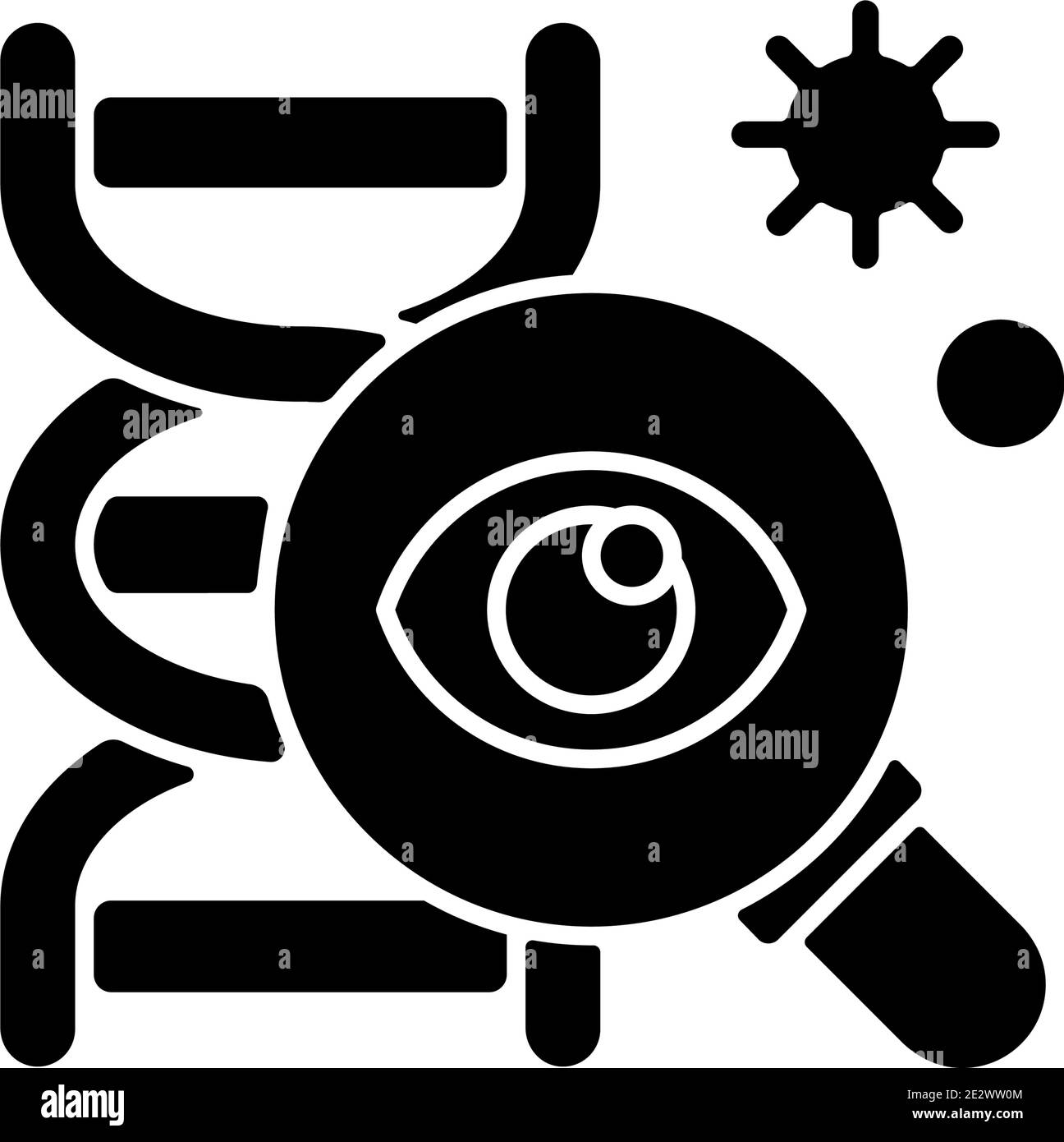 Genetic research black glyph icon Stock Vector Image & Art - Alamy
