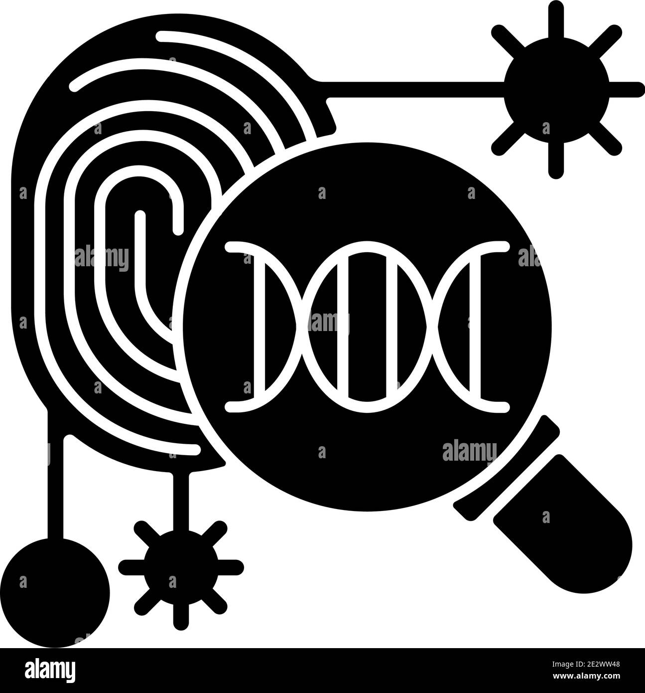DNA fingerprinting black glyph icon Stock Vector Image & Art - Alamy