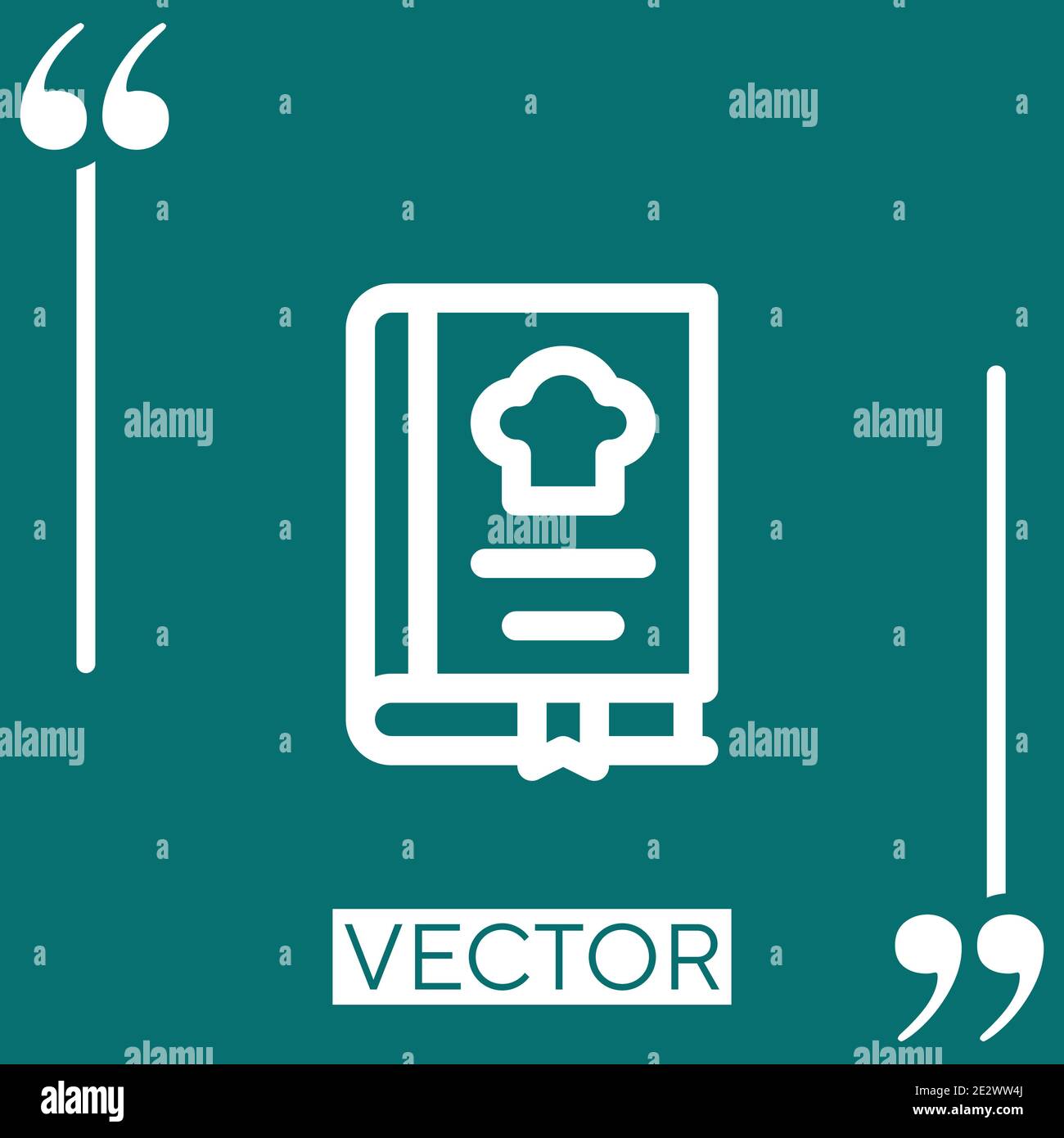 recipe book vector icon Linear icon. Editable stroked line Stock Vector ...