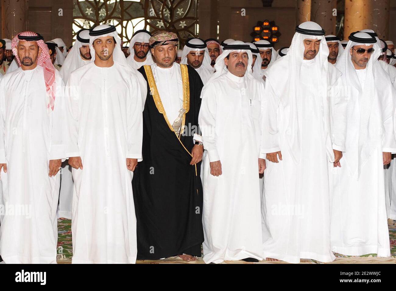 Abu Dhabi's Crown Prince Sheikh Mohammed Bin Zayed Al Nahyan (2nd from ...