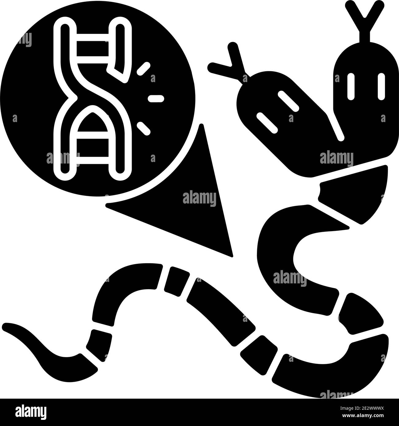 Genetic mutation black glyph icon Stock Vector Image & Art - Alamy