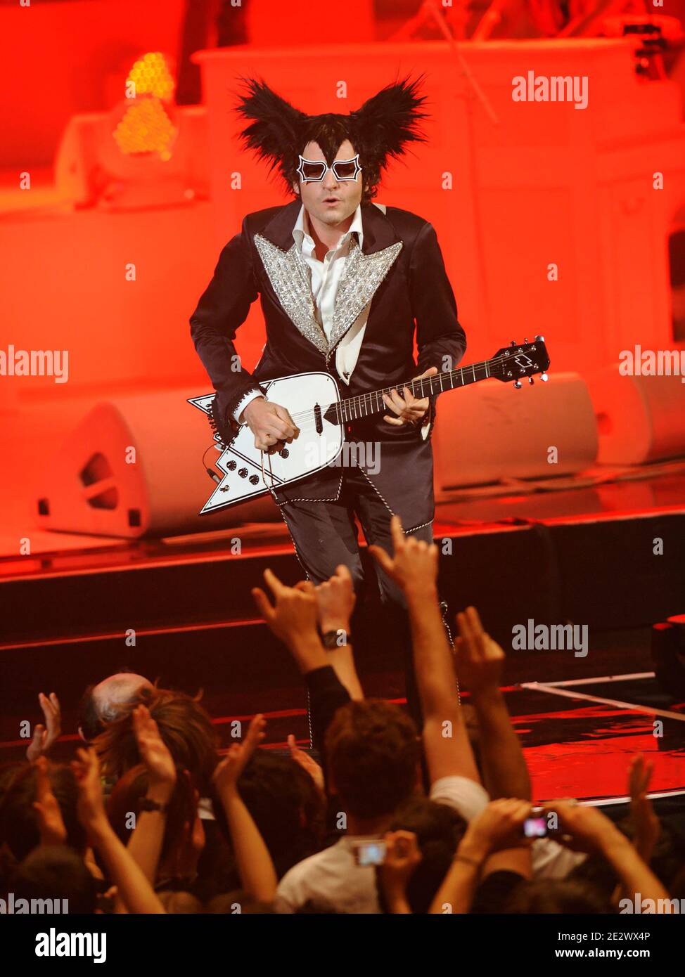 M (Mathieu Chedid) performs at the Arena in Geneva, Switzerland on ...