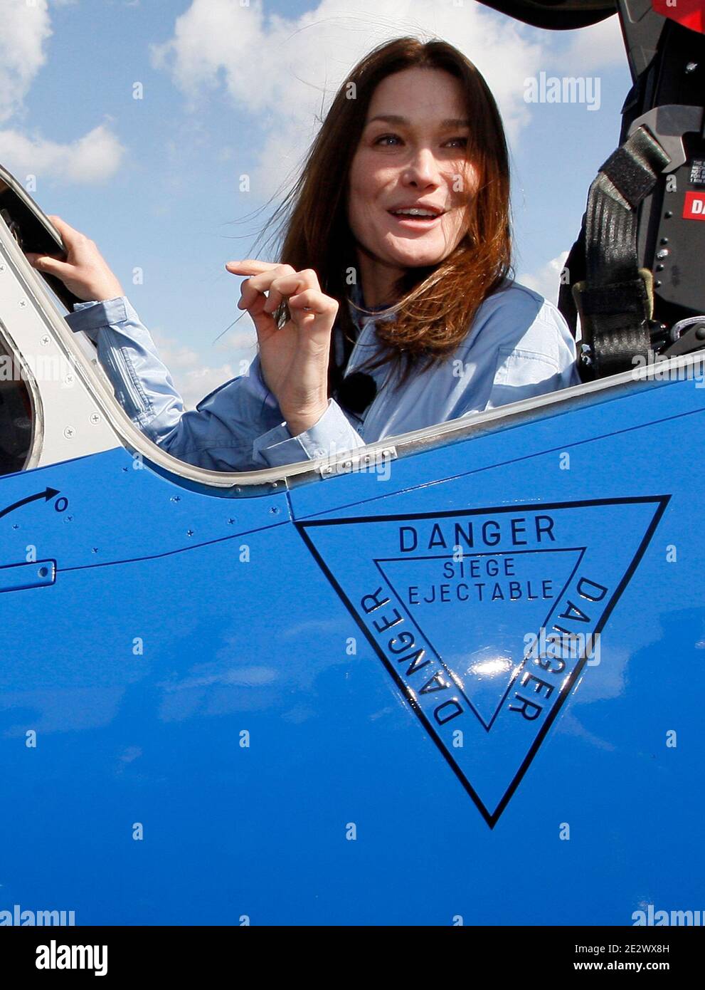 "French first lady Carla Bruni-Sarkozy, patron of the French aerobatic ...