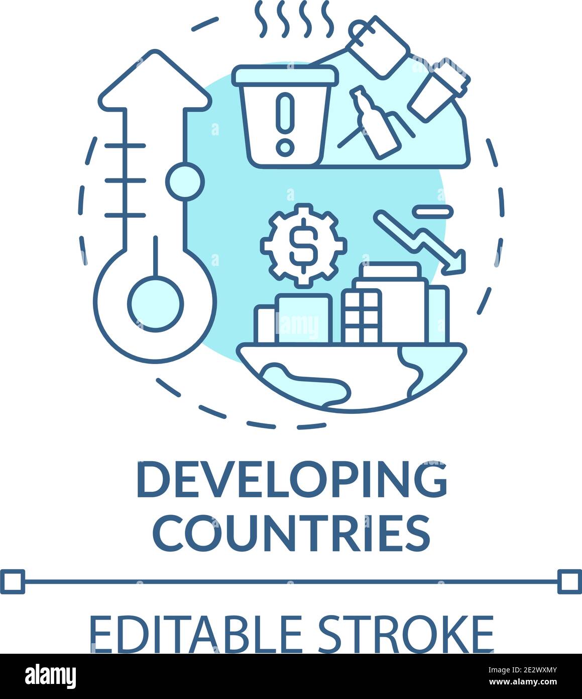 Developing countries concept icon Stock Vector Image & Art - Alamy