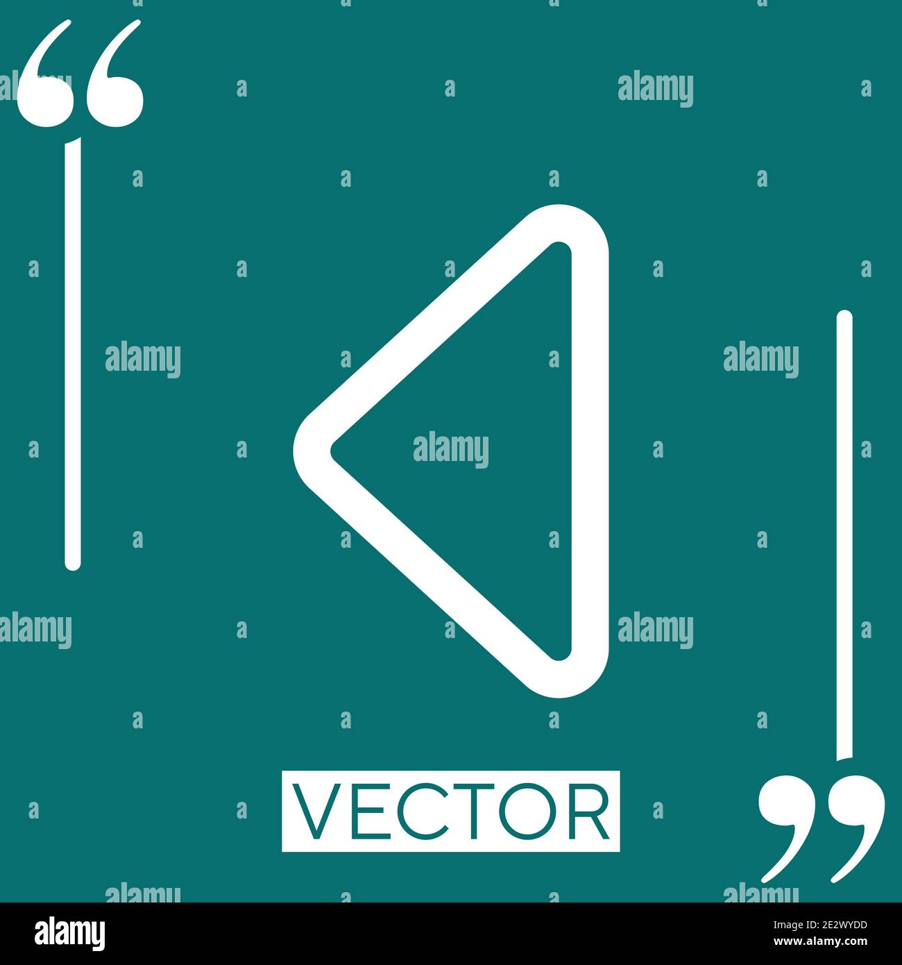 triangle left arrow outline vector icon Linear icon. Editable stroke ...