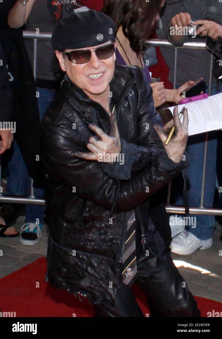 Klaus Meine attending Scorpions inducted into Hollywood's RockWalk held ...
