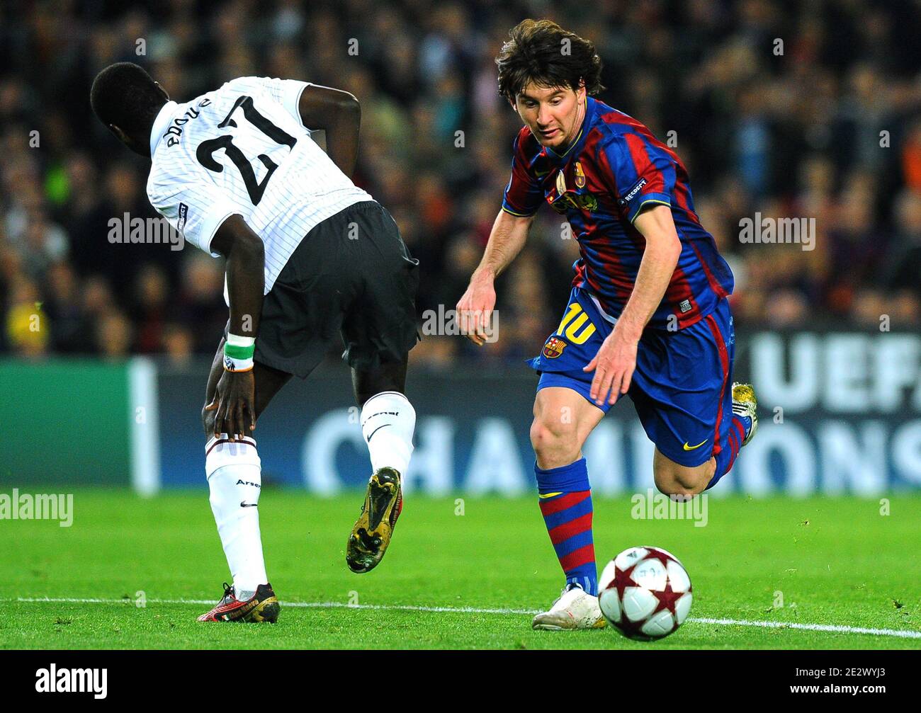 Barcelona's Lionel Messi during the UEFA Champions League,Quarter Final ...