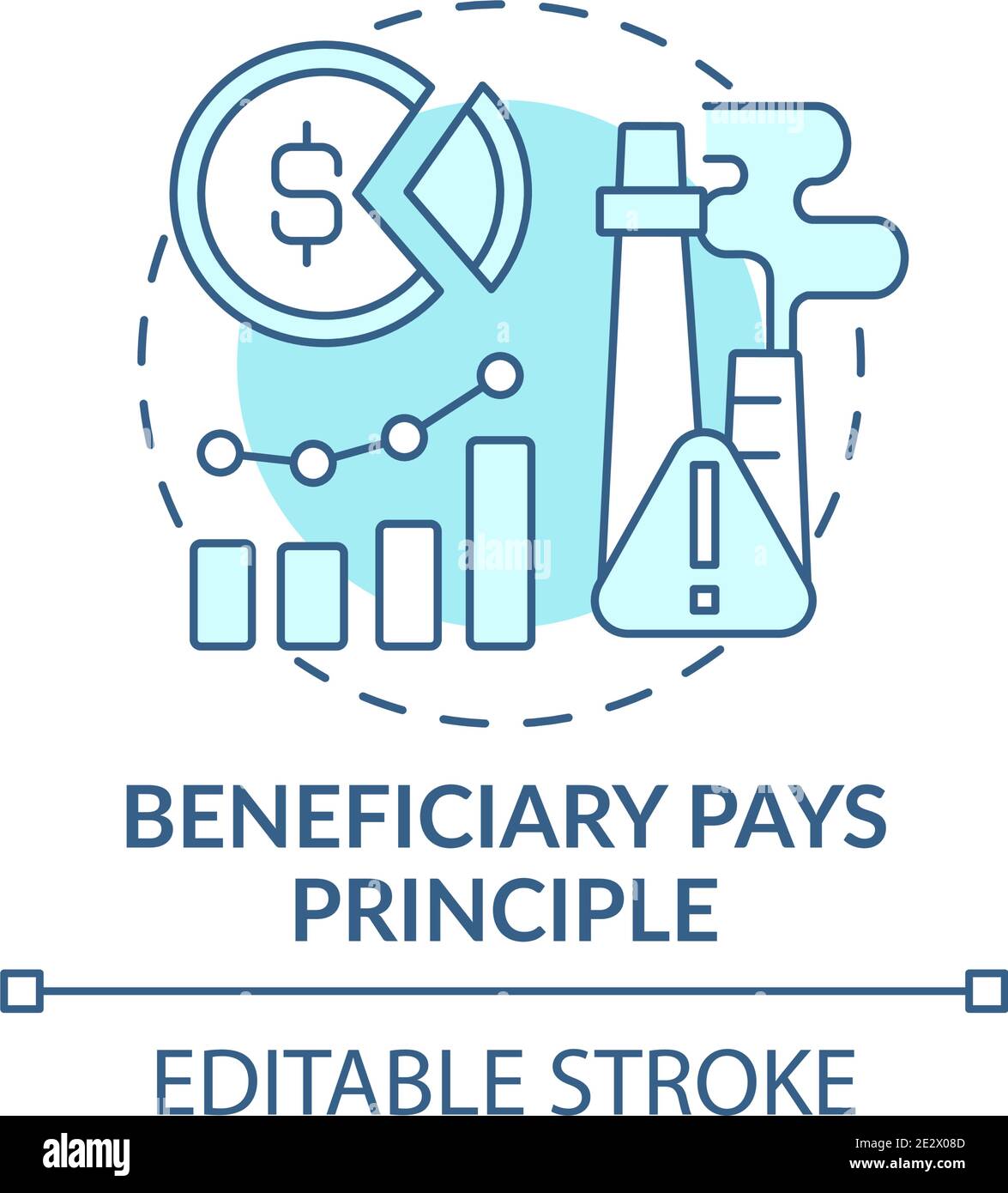 Beneficiary pays principle concept icon Stock Vector Image & Art - Alamy