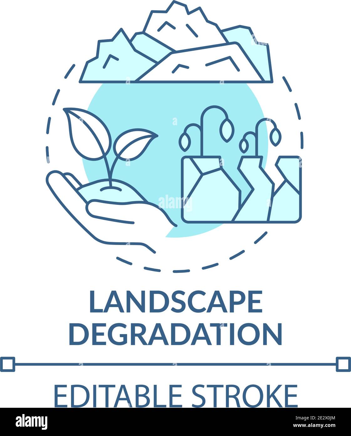 Landscape degradation concept icon Stock Vector Image & Art - Alamy