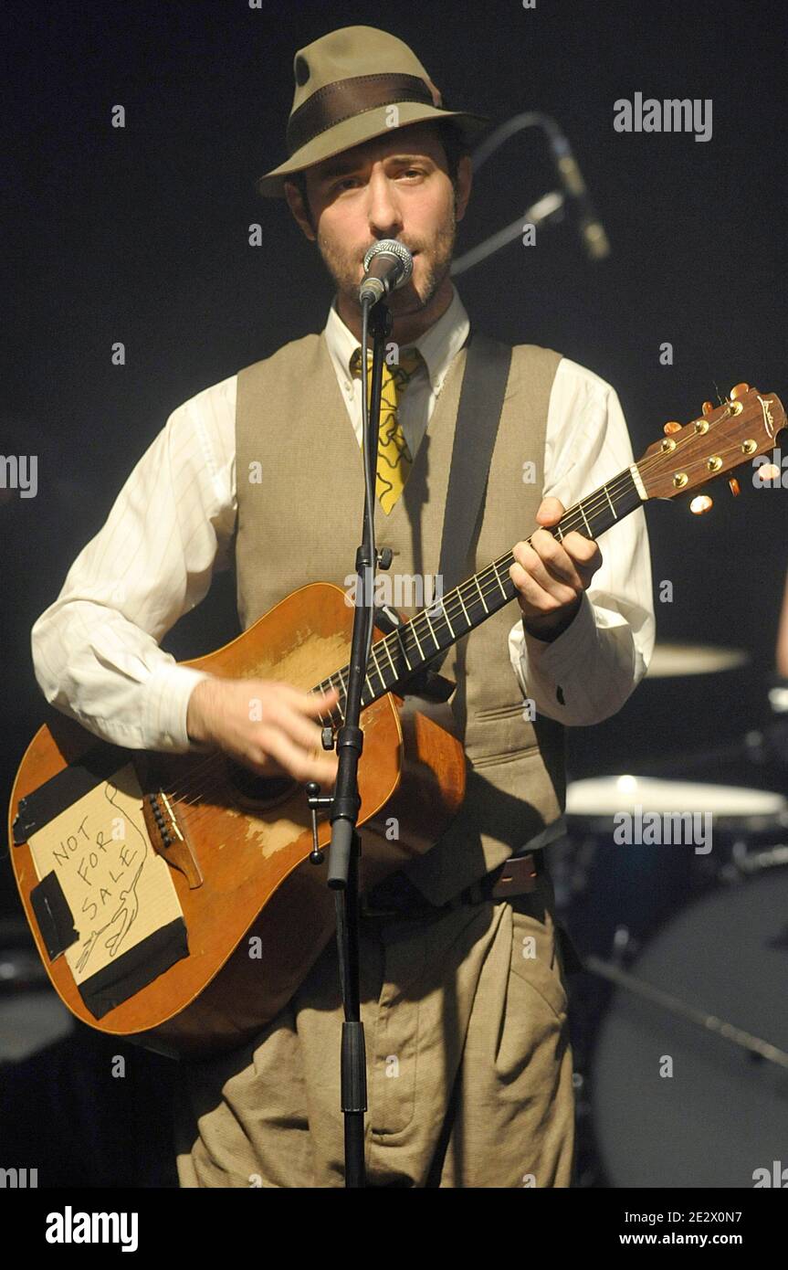 British singer Charlie Winston performs live at La Cigale in Paris ...
