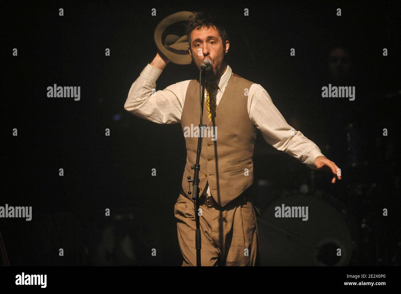 British singer Charlie Winston performs live at La Cigale in Paris ...