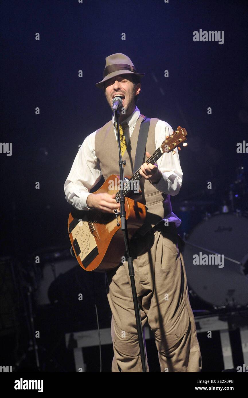 British singer Charlie Winston performs live at La Cigale in Paris ...