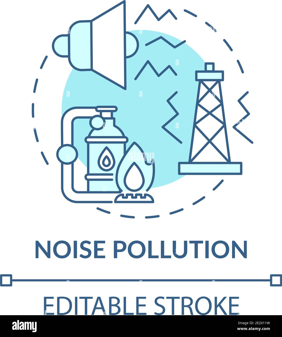 Noise pollution vector loud Cut Out Stock Images & Pictures - Alamy