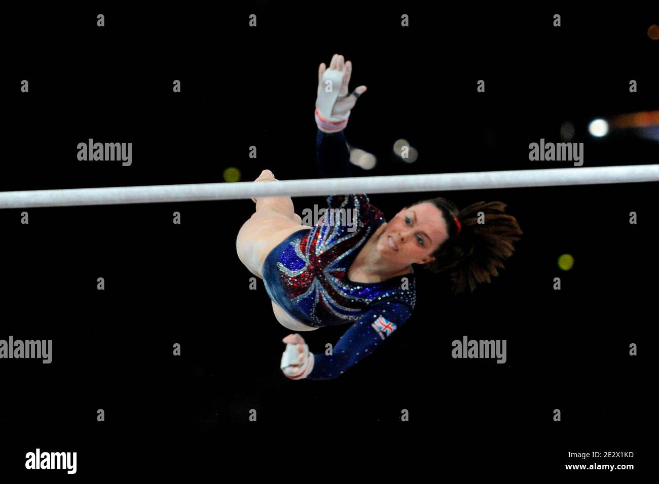 England's Elizabeth Tweddle won second place of the asymetric bars ...