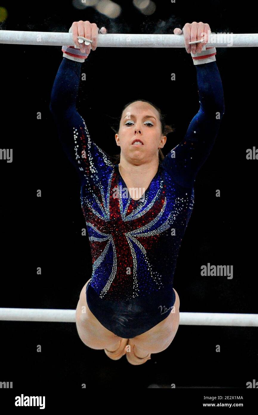 England's Elizabeth Tweddle won second place of the asymetric bars ...