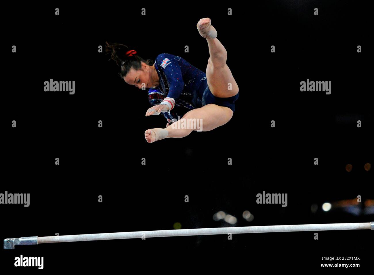 England's Elizabeth Tweddle won second place of the asymetric bars ...