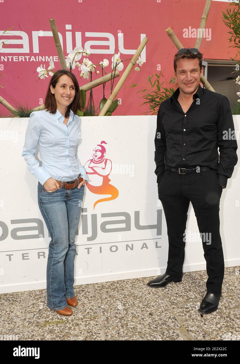 Benjamin Castaldi and Alexia Laroche-Joubert during the MIPTV 2010 in ...