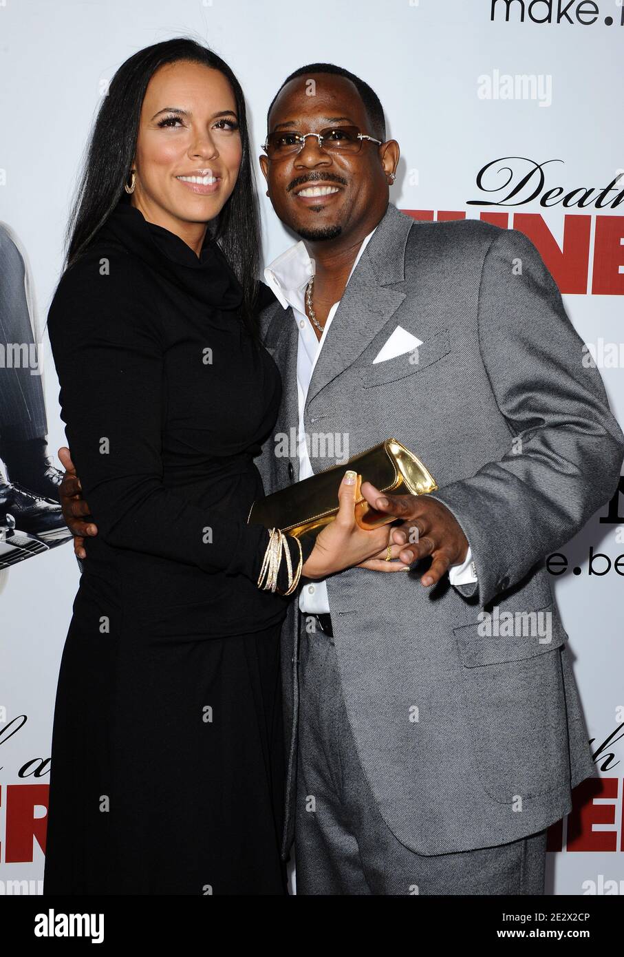 Martin Lawrence and wife arriving for the 'Death at a Funeral' world ...