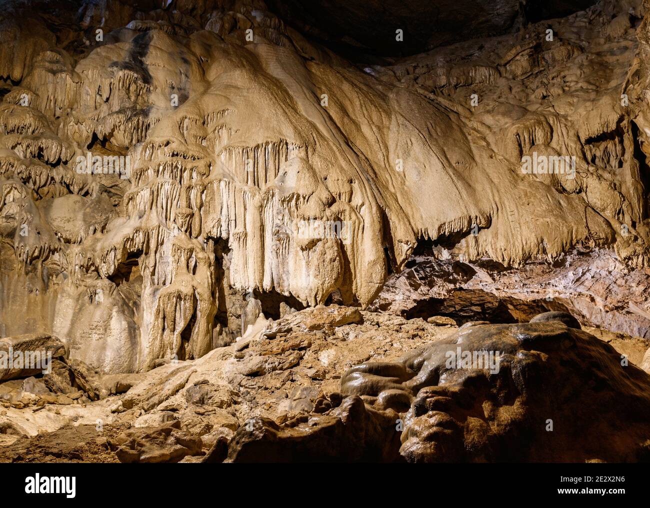 Beautiful rock formations inside a natural cave Stock Photo - Alamy