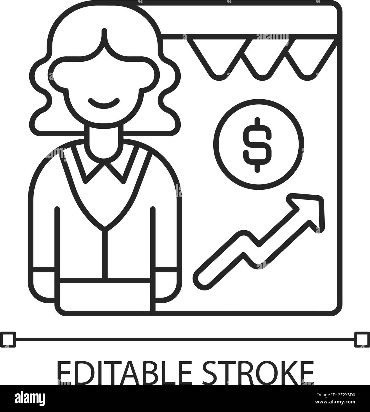 Sales department linear icon Stock Vector Image & Art - Alamy