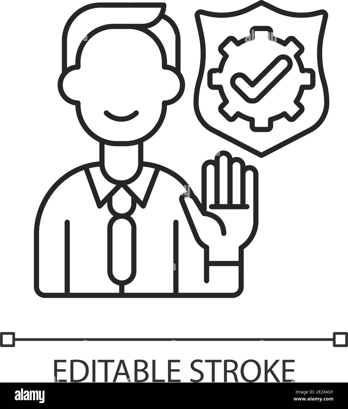 Integrity linear icon Stock Vector Image & Art - Alamy