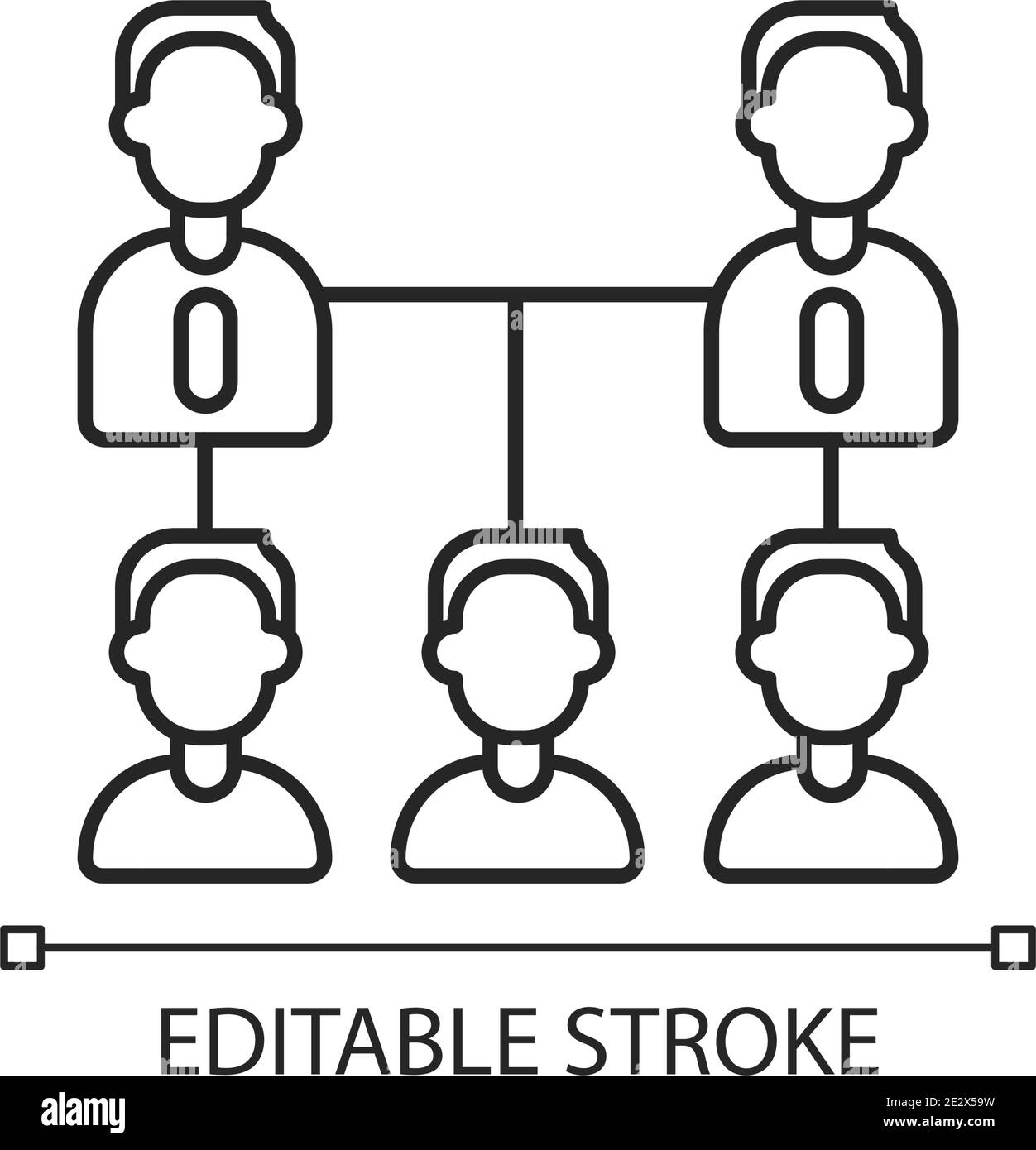 Company structure linear icon Cut Out Stock Images & Pictures - Alamy