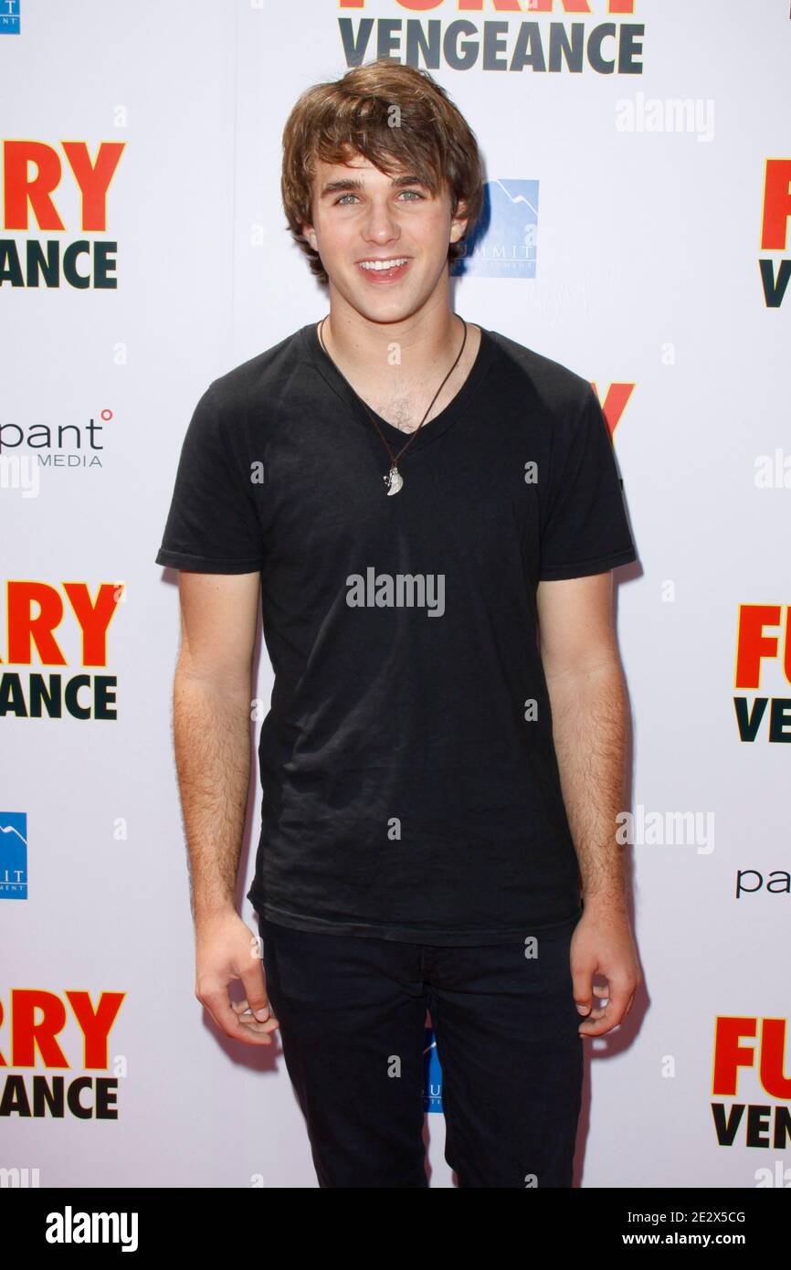 Hutch Dano arriving for Los Angeles Premiere of 'Furry Vengeance' held ...