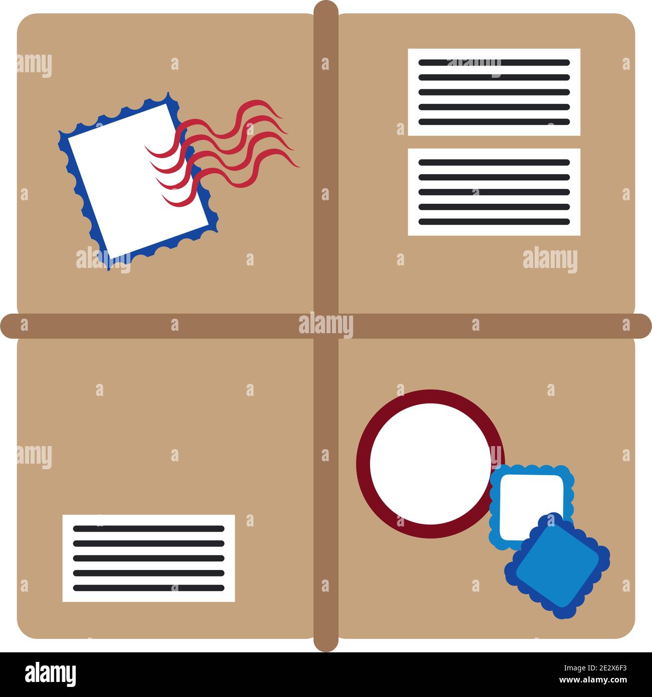 Parcel box stamp Stock Vector Images - Alamy