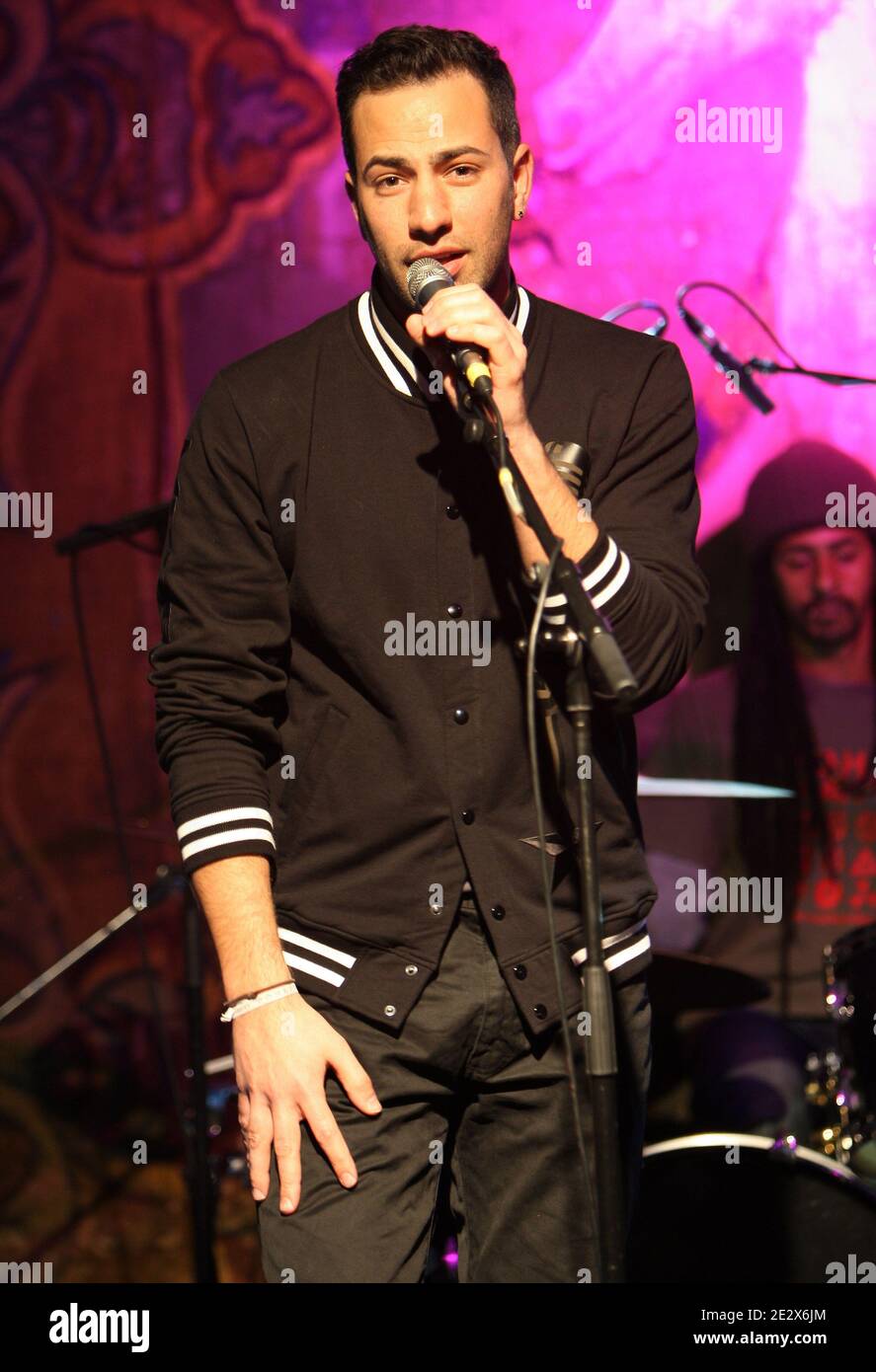 EXCLUSIVE. Singer Michael Moreno (Jean Reno's son) performs live at le ...