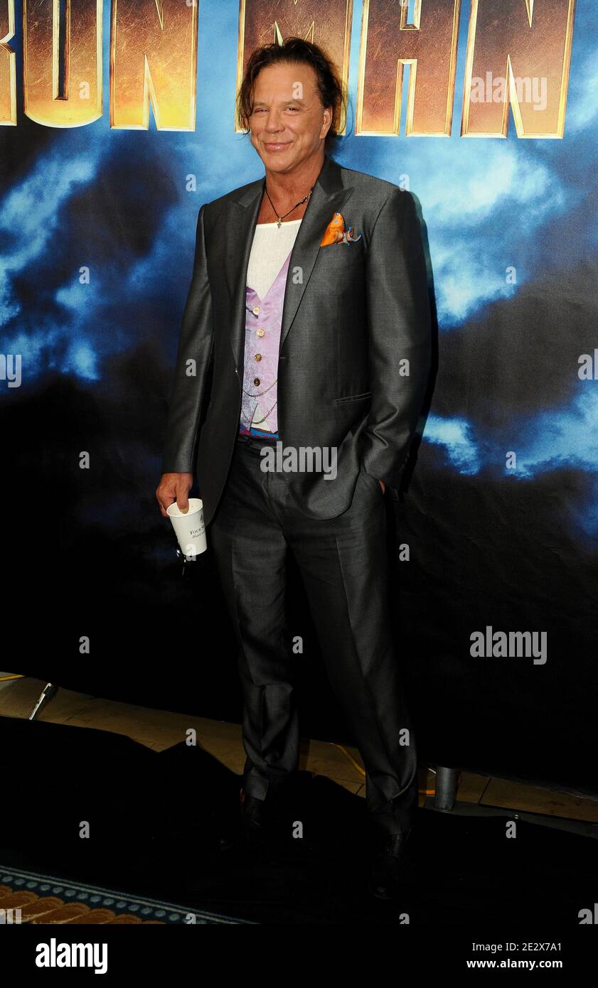 "Mickey Rourke pose at the ""Iron Man 2"" Photo Call held at the Four ...