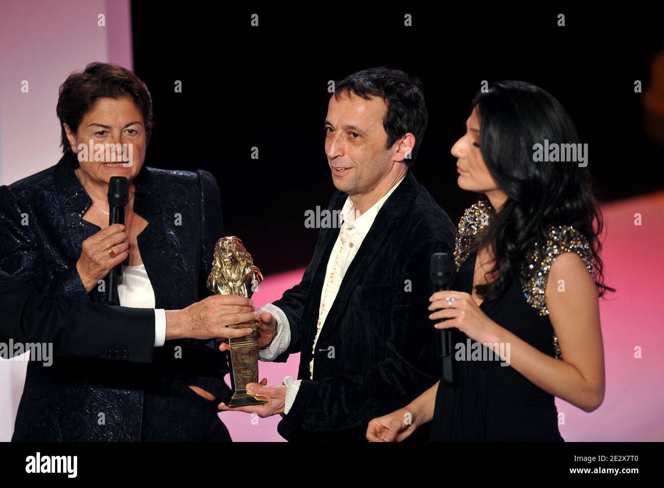 Eric Metayer and Marie Drucker attending the 24th Molieres theatre ...