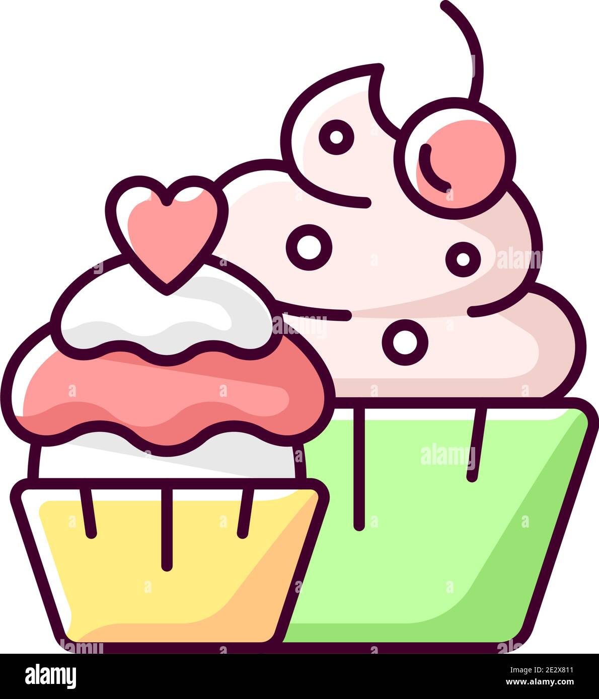 Muffins RGB color icon Stock Vector Image & Art - Alamy