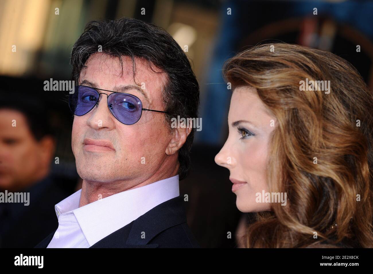 "Sylvester Stallone and wife Jennifer Flavin attend the world premiere ...