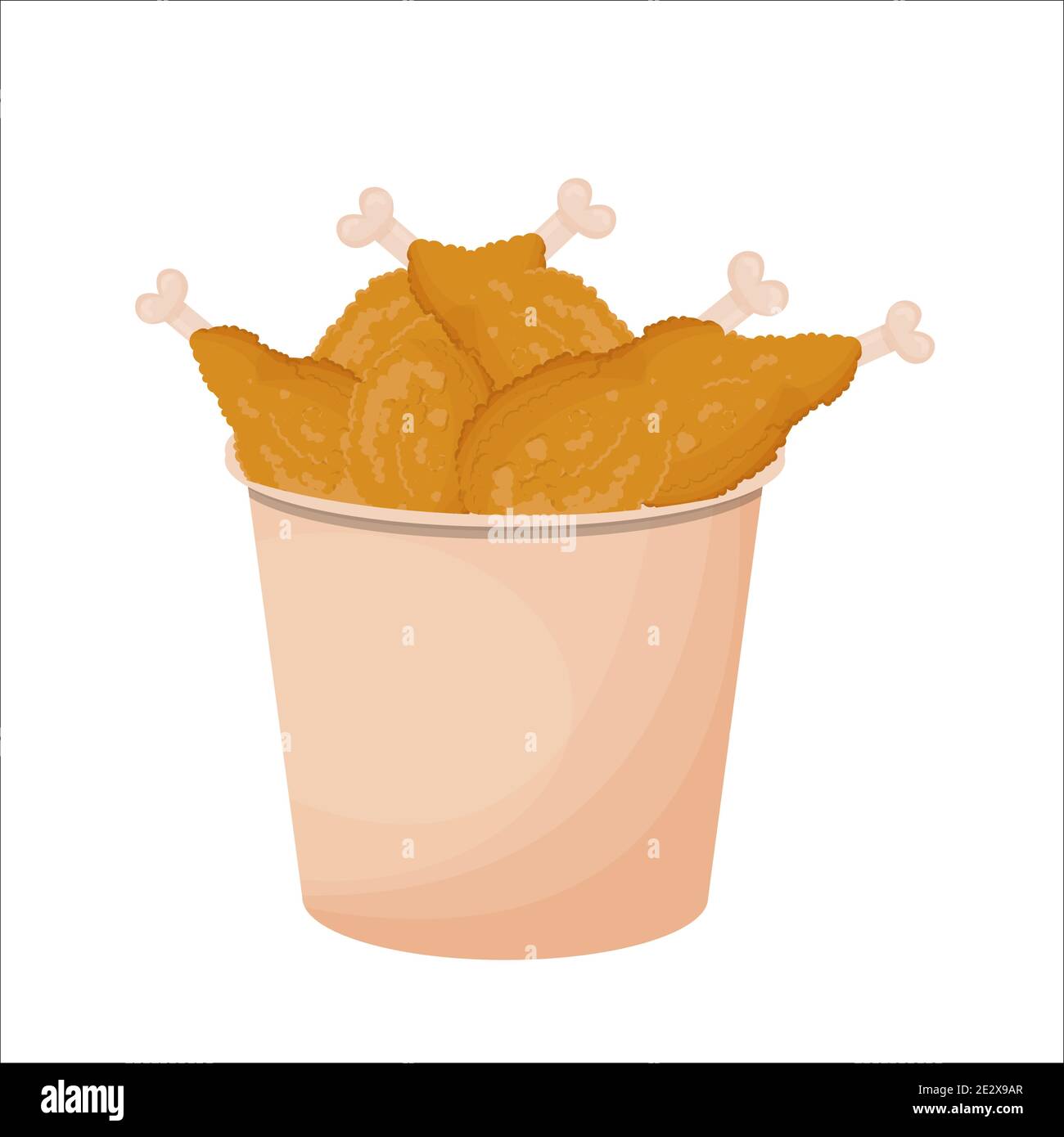 Crispy fried chicken on Stock Vector Images - Alamy